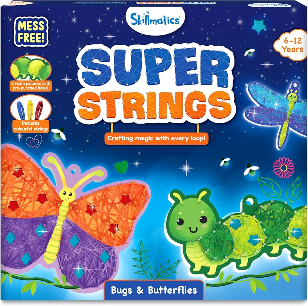 SkillMatics Super Strings: Bugs & Butterflies | Mess-Free String Art ...