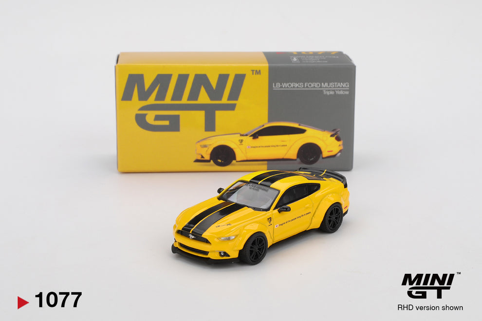 Mini Gt LB-WORKS FORD MUSTANG Triple Yellow – Cocoland Toys